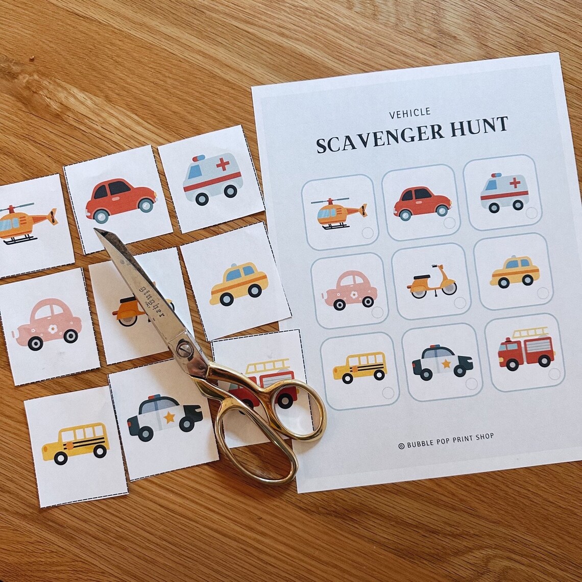 Indoor Scavenger Hunt | Vehicle Theme | Easy Kids Activity - Etsy