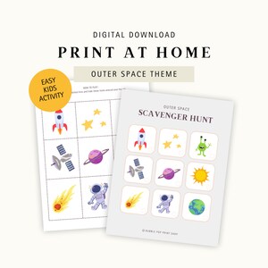 Indoor Scavenger Hunt | Outer Space Theme | Easy Kids Activity - Etsy