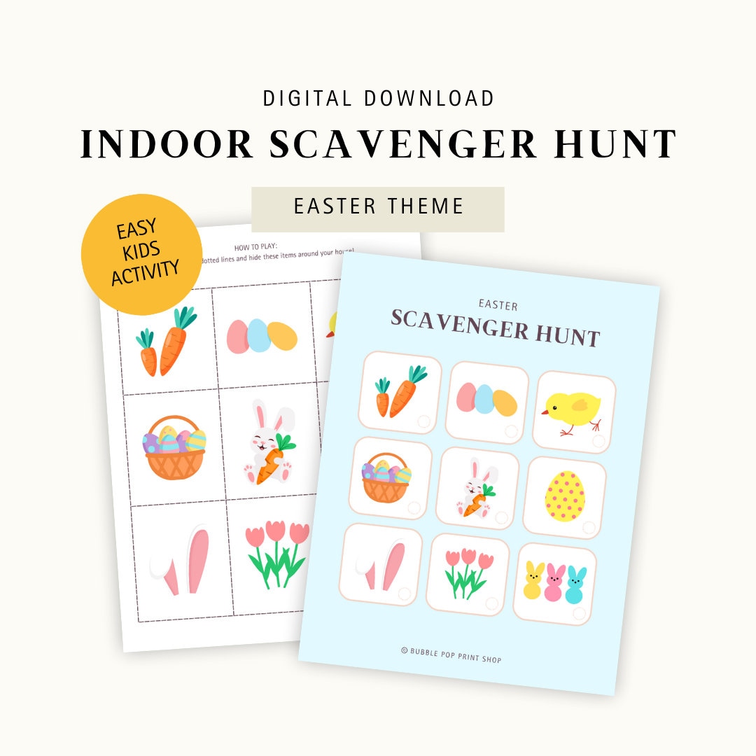 Easter Scavenger Hunt | Easter Games | Easy Kids Activity | Indoor Egg ...