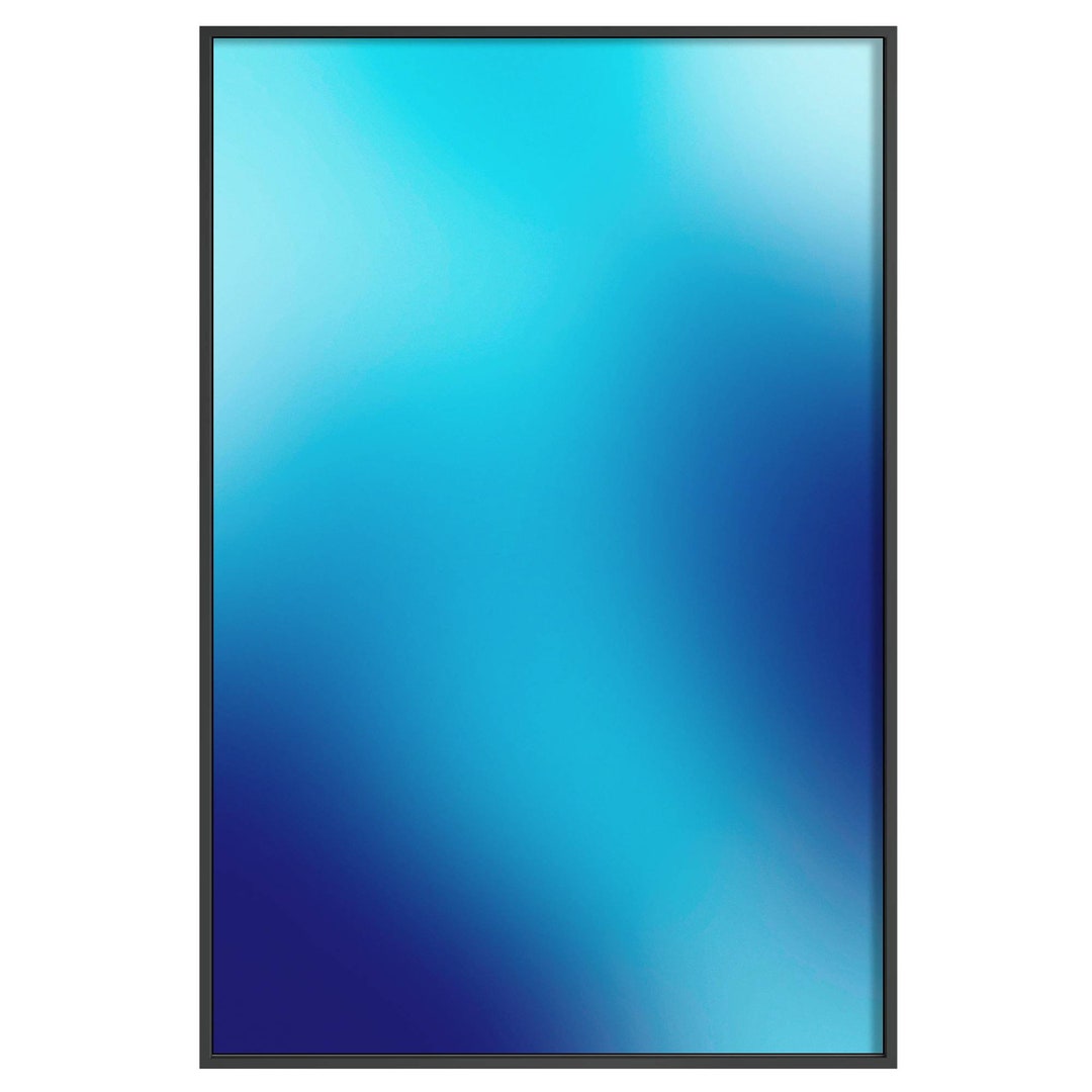 Blue Gradient Aura Poster, Blue Aura Print, Gradient Poster, Abstract ...