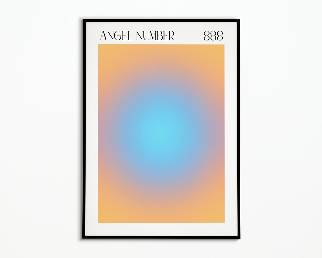888 Angel Number Poster 888 Angel Number Wall Art 888 Angel Number ...