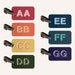 Vibrant Initial Luggage Tag Shadow Block Monogram Suitcase Tag ...