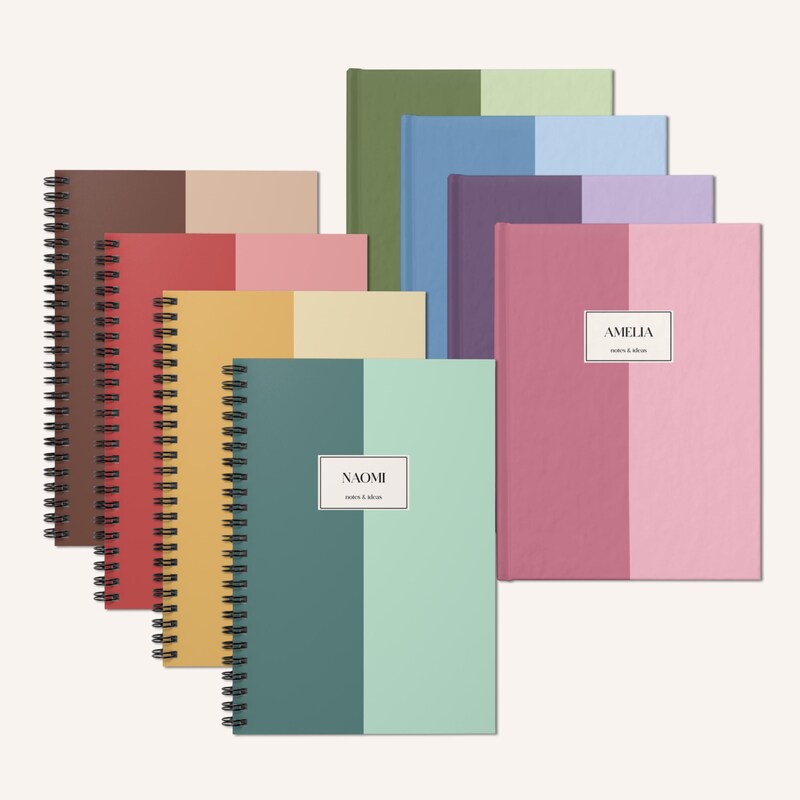 Color Block Journals - Etsy