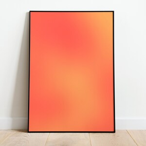 Orange Gradient Wall Art Orange Aura Poster Orange Aura Print Aesthetic ...