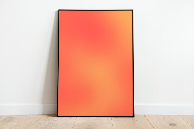 Orange Gradient Wall Art Orange Aura Poster Orange Aura Print Aesthetic ...