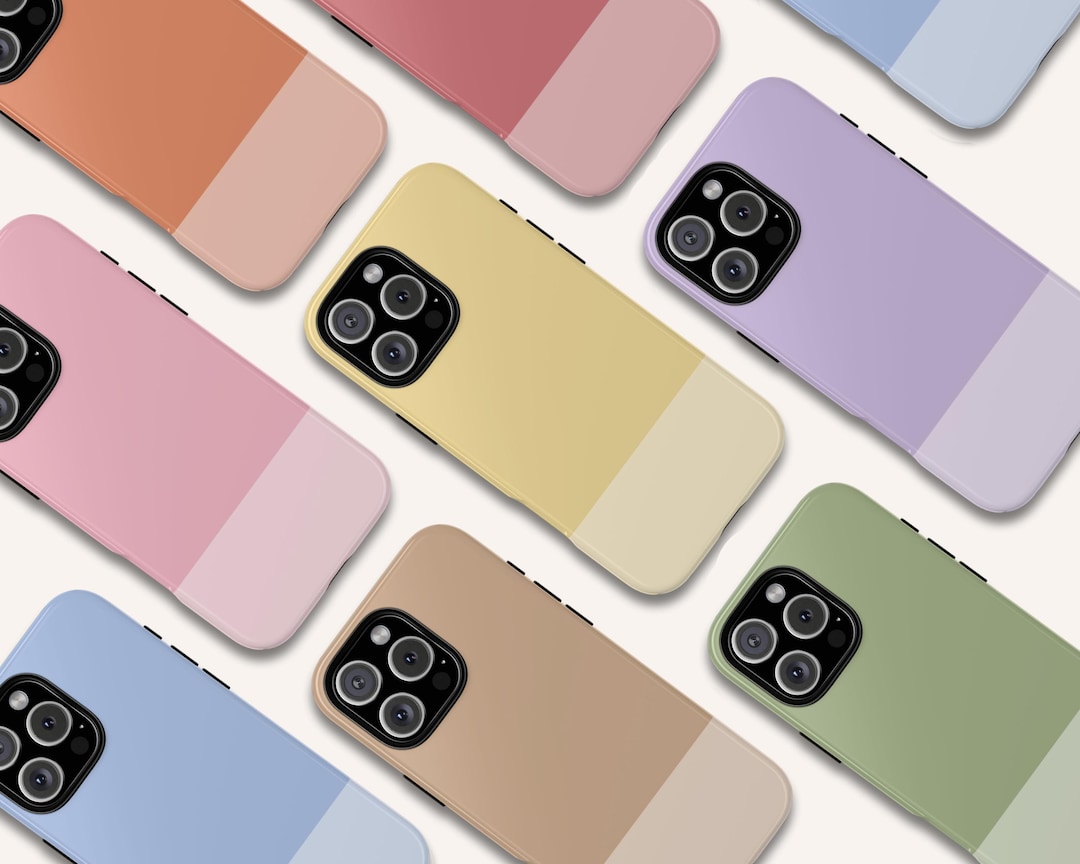 Pastel Color Block Magsafe iPhone Case, Cute Minimalist iPhone 16 15 14 ...