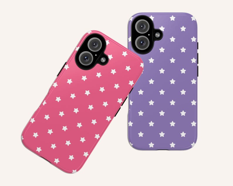 Tiny Stars Phone Case Aesthetic Mini Star iPhone Cover Cute White Small ...