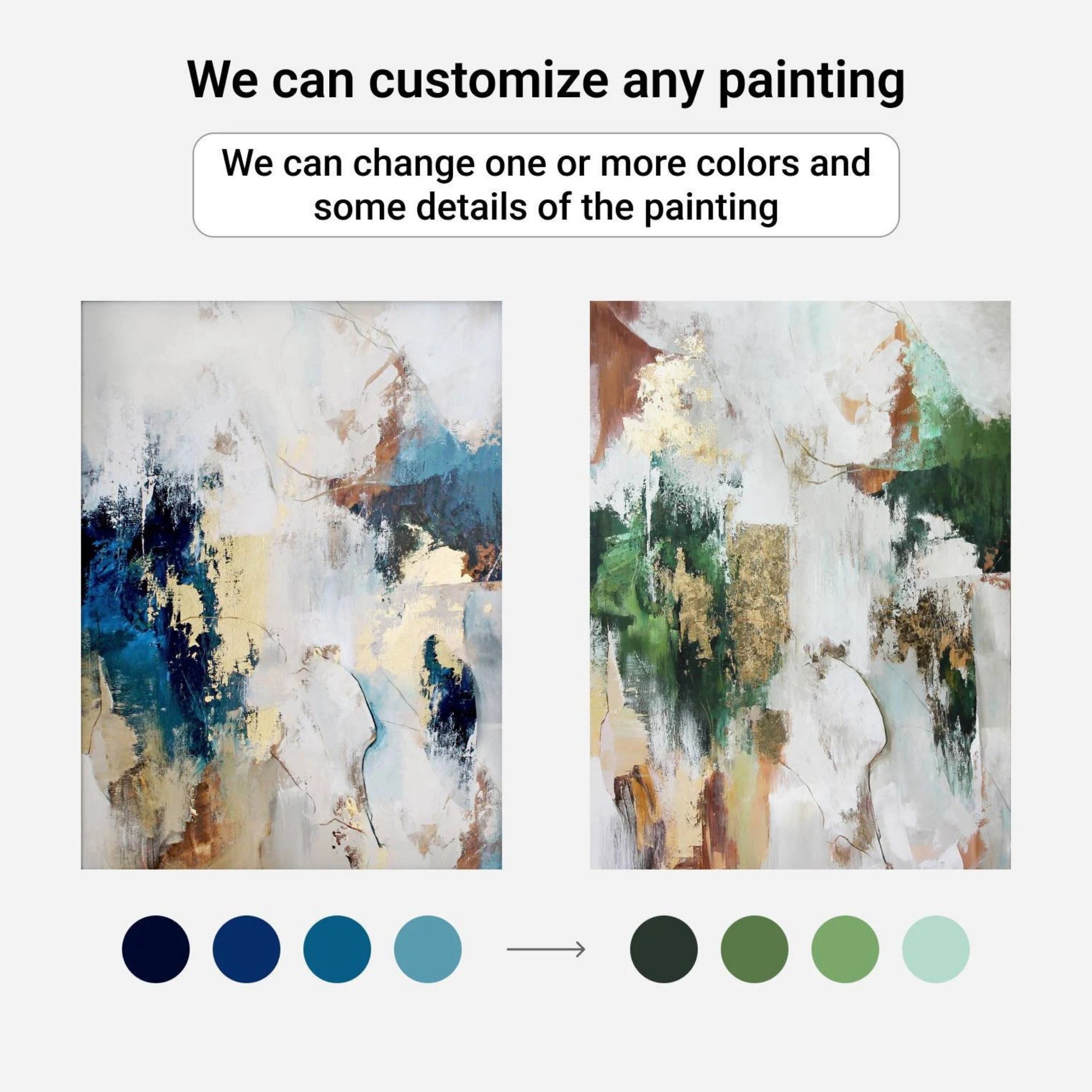 Original Green Abstract Art Modern Green Texture Painting Large Green ...