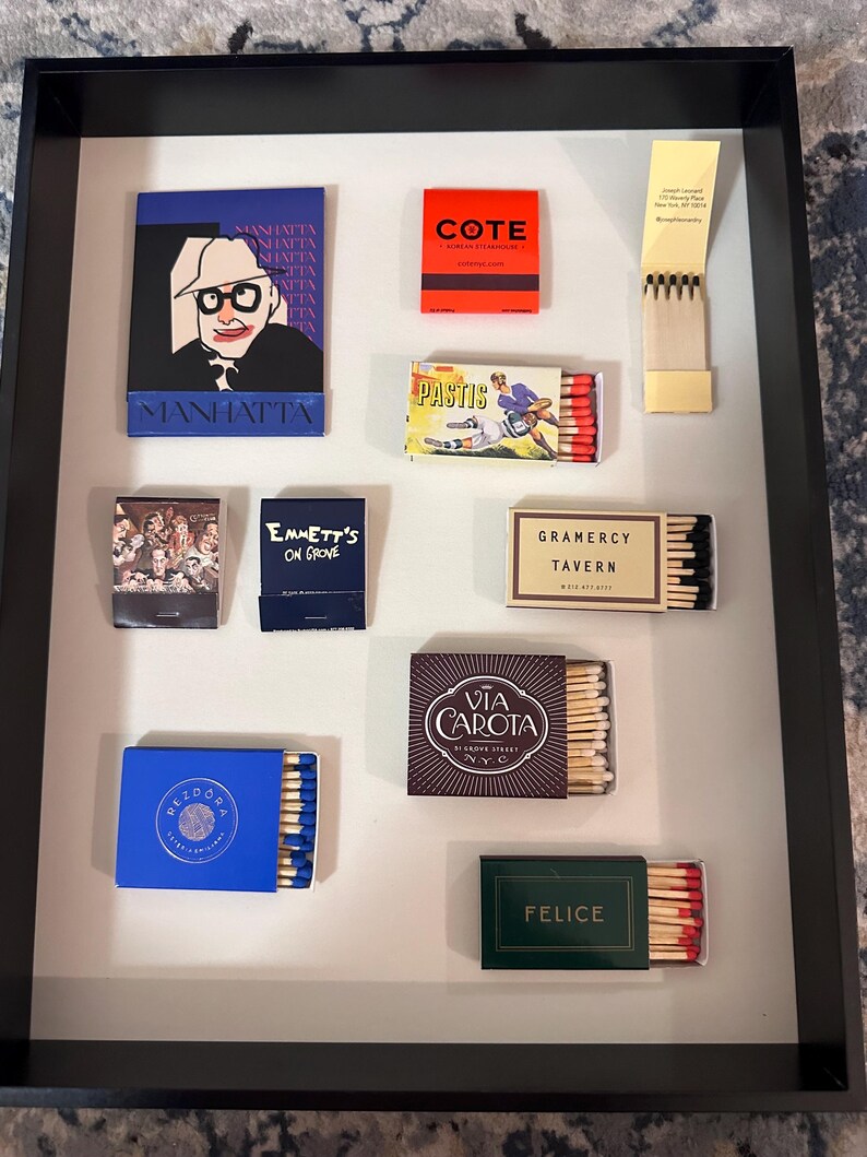 Build Your Own Shadow Box - NYC Restaurant Matches - Etsy