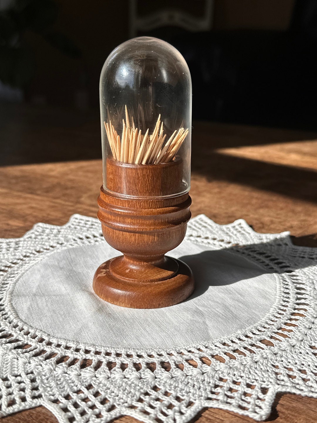 Vintage Toothpick Holder Mid Century Modern Cloche With Acrylic Dome ...