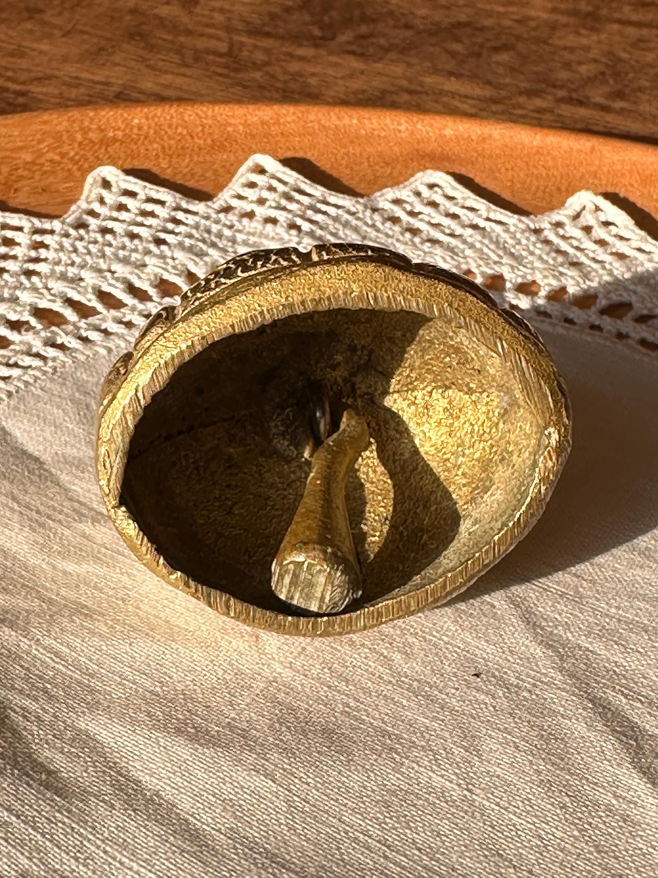 Vintage Brass Lady Bell. Antique Brass Bell. Small Gold Bell. Southern ...