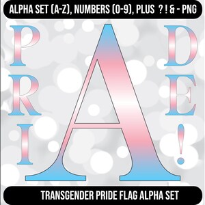 Transgender Pride Flag Alphabet Set - Transgender Letters Clipart ...