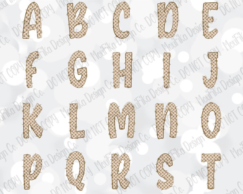 Paw Print Doodle Alphabet Set - Paw Prints and Bones Alpha Clipart - 40 ...