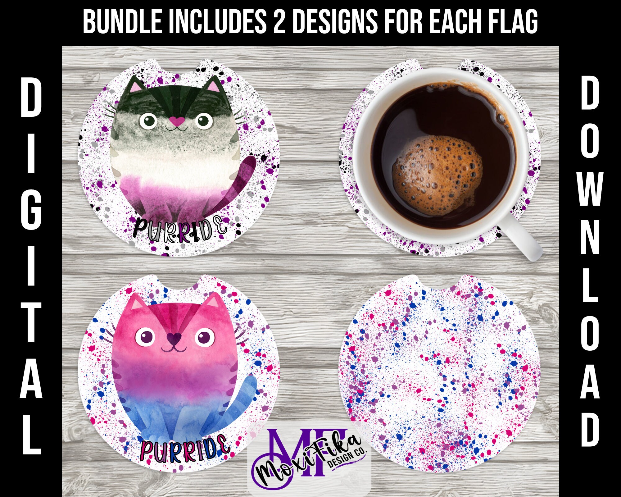 Pride Flag Bundle for Sublimation of Car Coasters Ornaments and ...