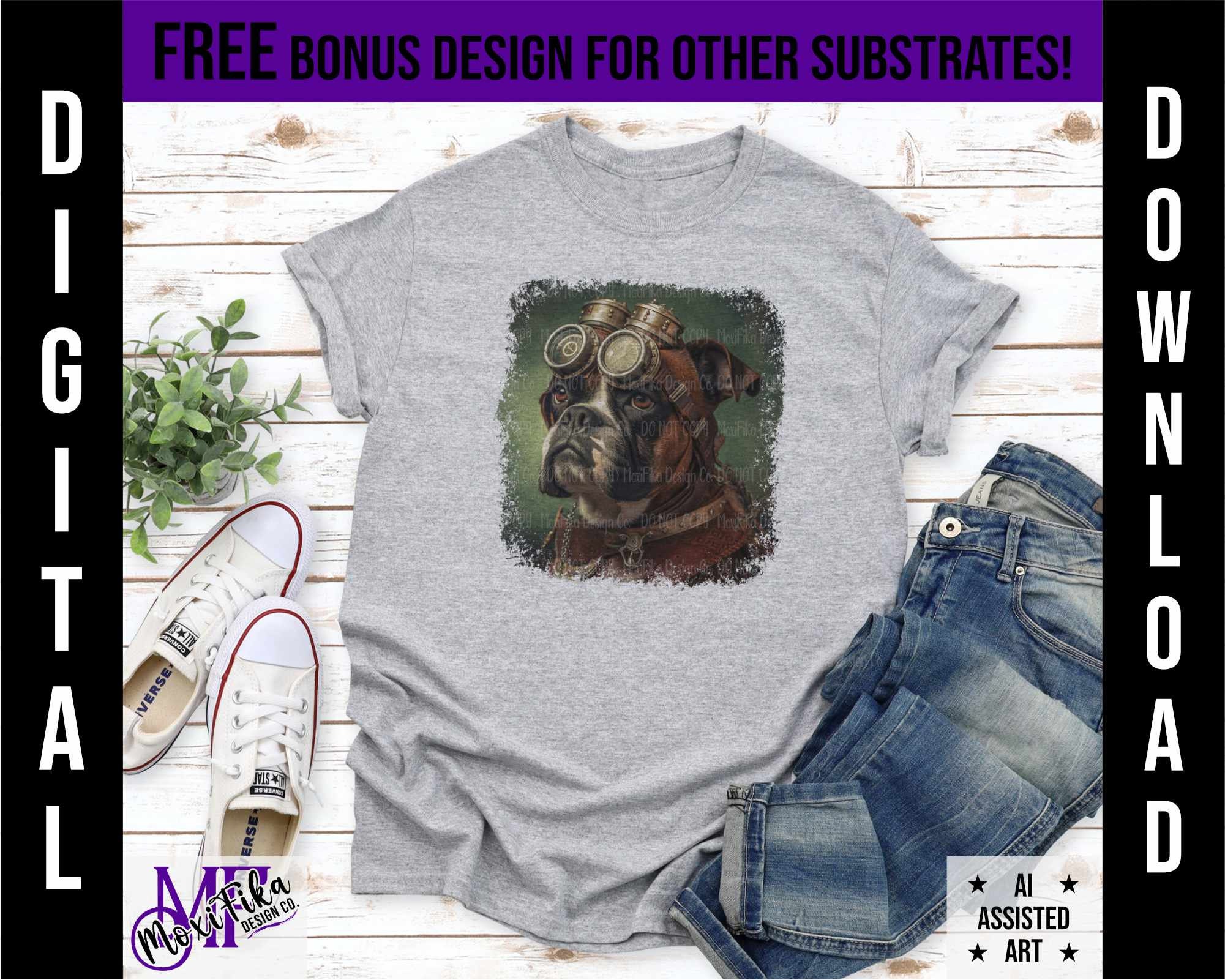 Steampunk Boxer Sublimation PNG for Tumblers Steampunk Boxer Digital ...