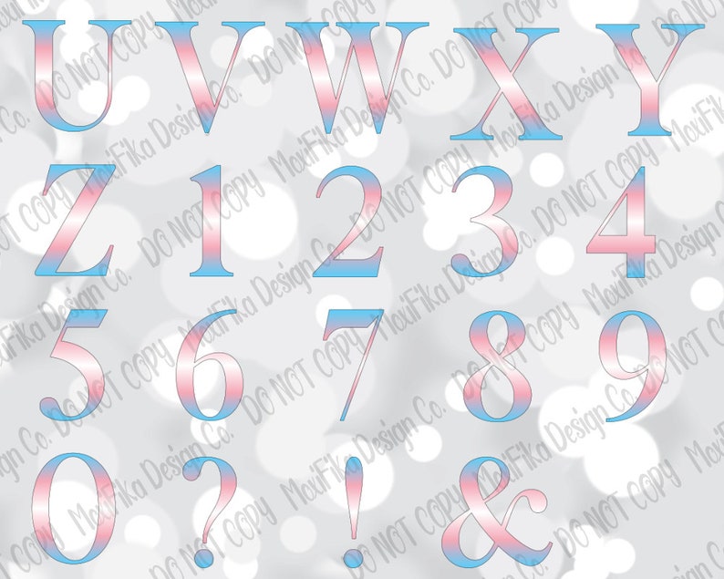 Transgender Pride Flag Alphabet Set - Transgender Letters Clipart ...