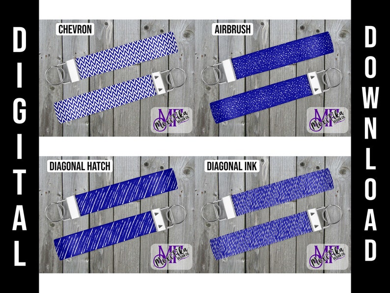 Royal Blue and White Backgrounds for Sublimation of Keychain Wristlets ...