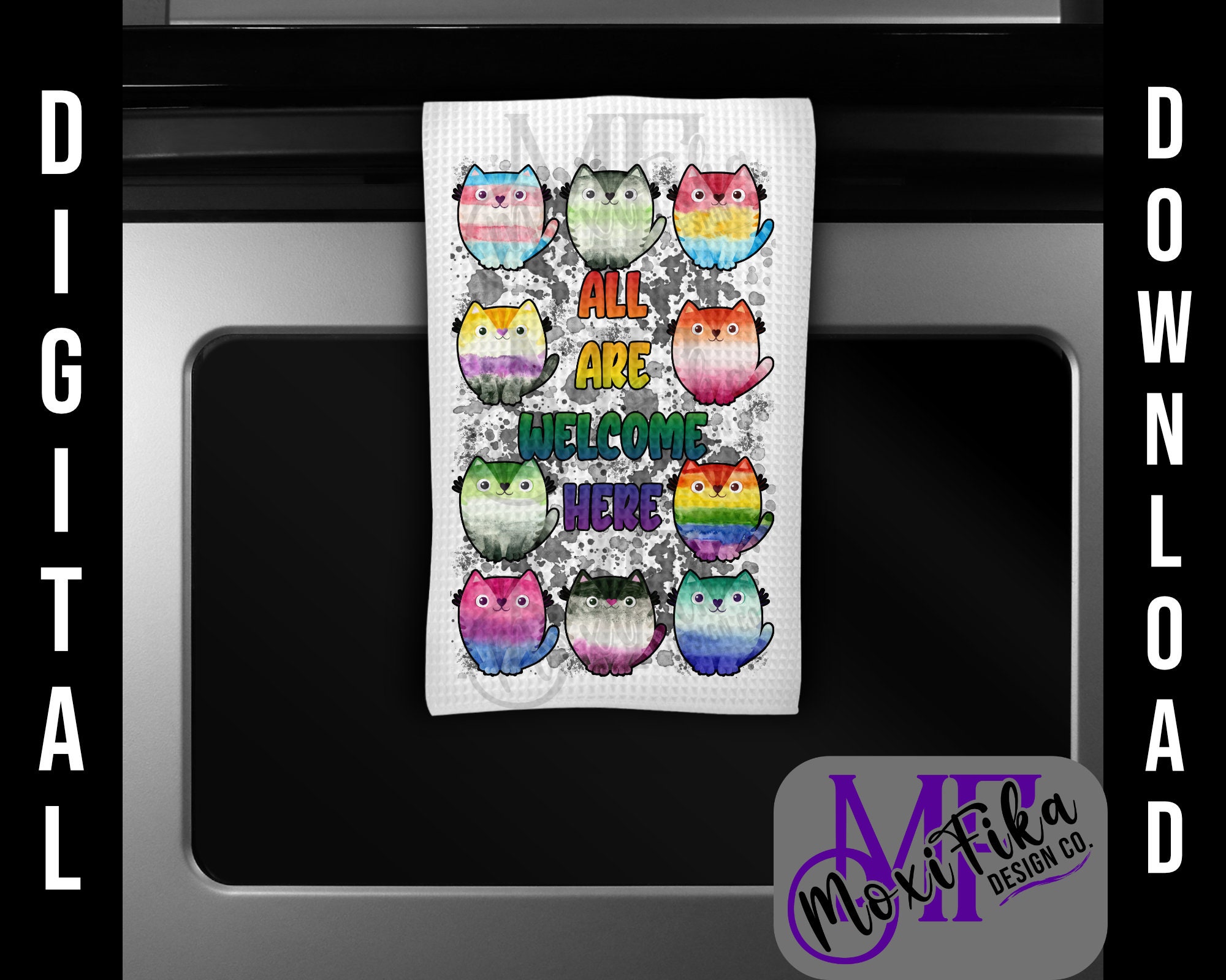 All Are Welcome Here Pride Flags Digital Design for Sublimation of ...