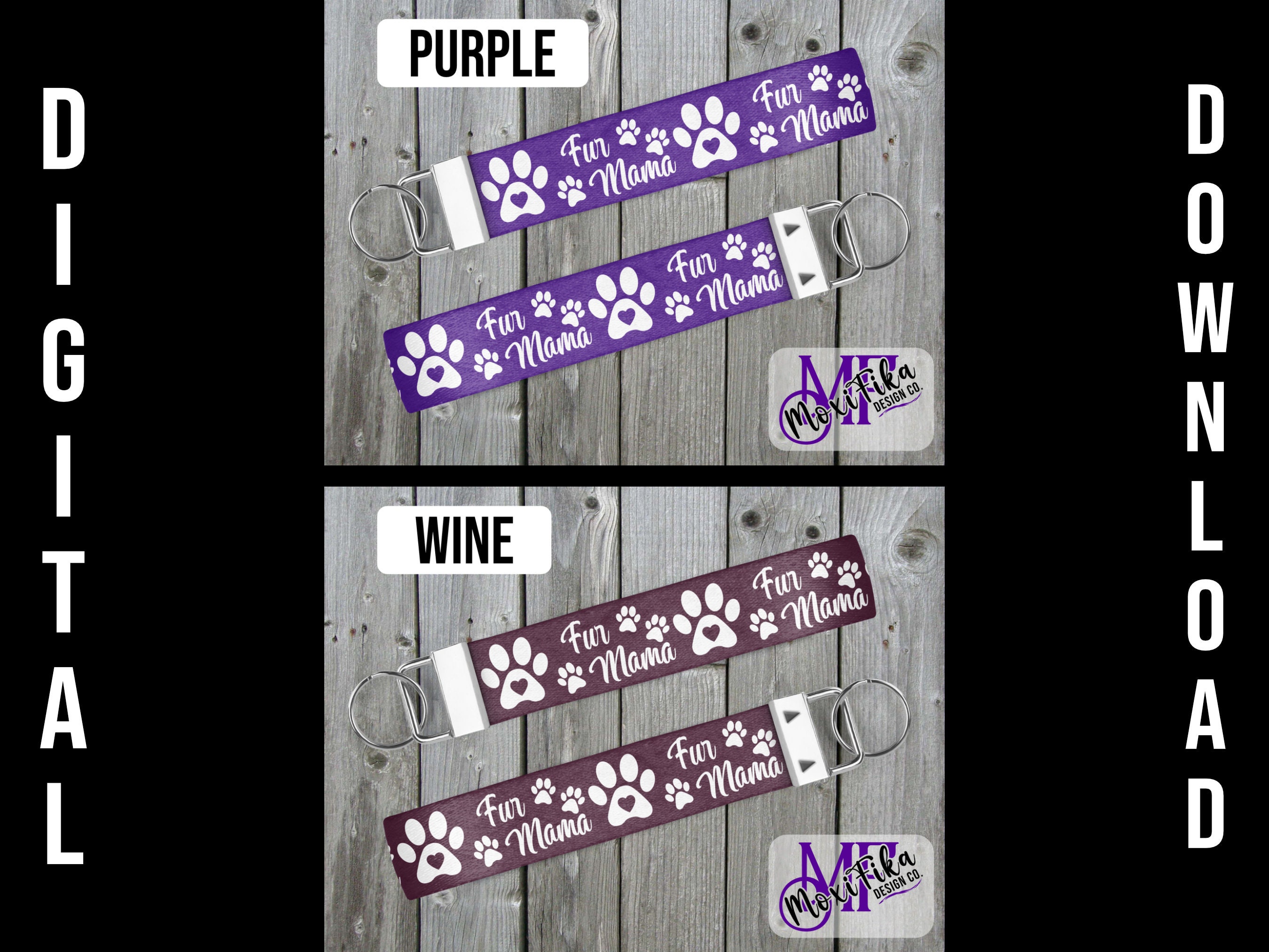 Fur Mama Digital Designs for Sublimation of Keychain Wristlets - Fur ...