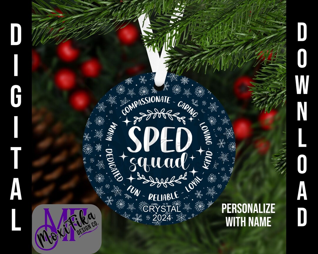 Sped Squad Digital Design for Sublimation of Ornaments - Digital ...