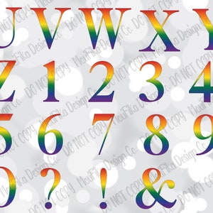 Rainbow Pride Flag Alphabet Set - Rainbow Letters Clipart - Gay Pride ...