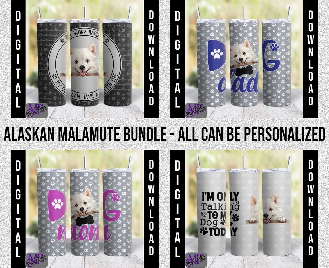 American Eskimo Bundle for Sublimation of Straight Tumblers - Dog Mom ...