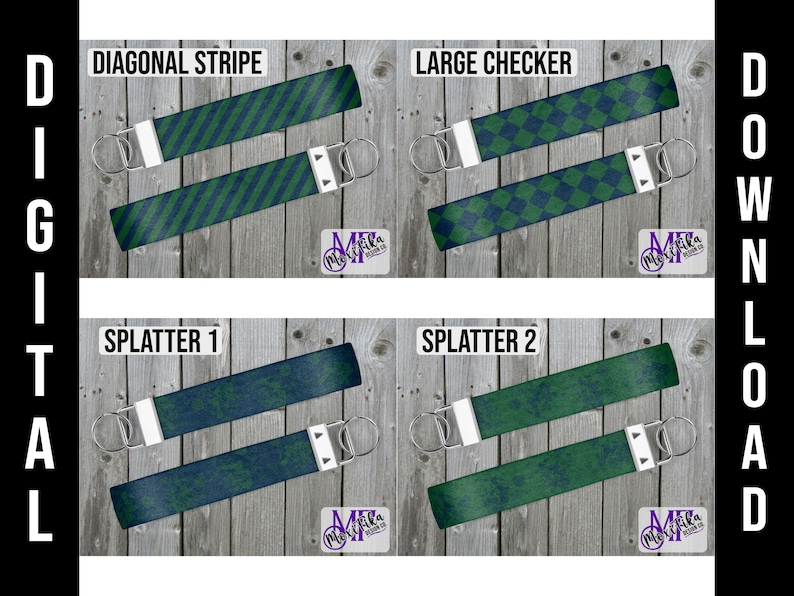 Green and Navy Backgrounds for Sublimation of Keychain Wristlets ...