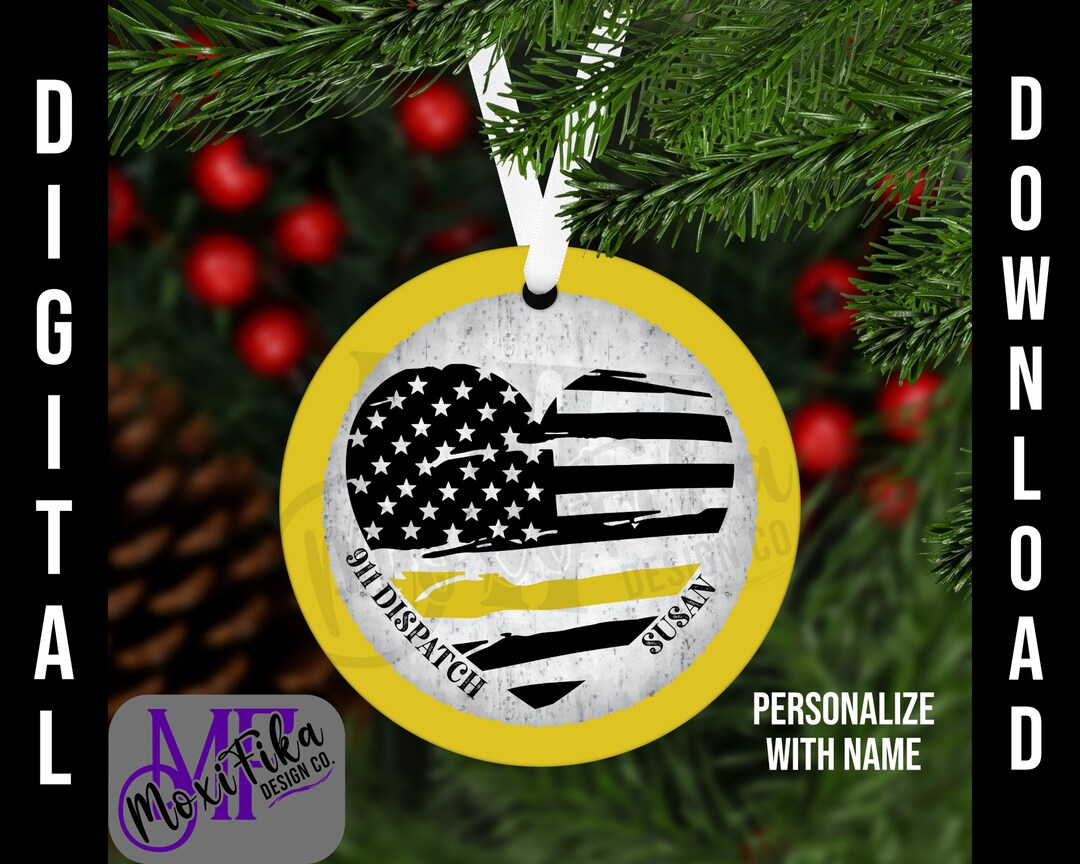 911 Dispatcher Digital Design for Sublimation of Ornaments ...