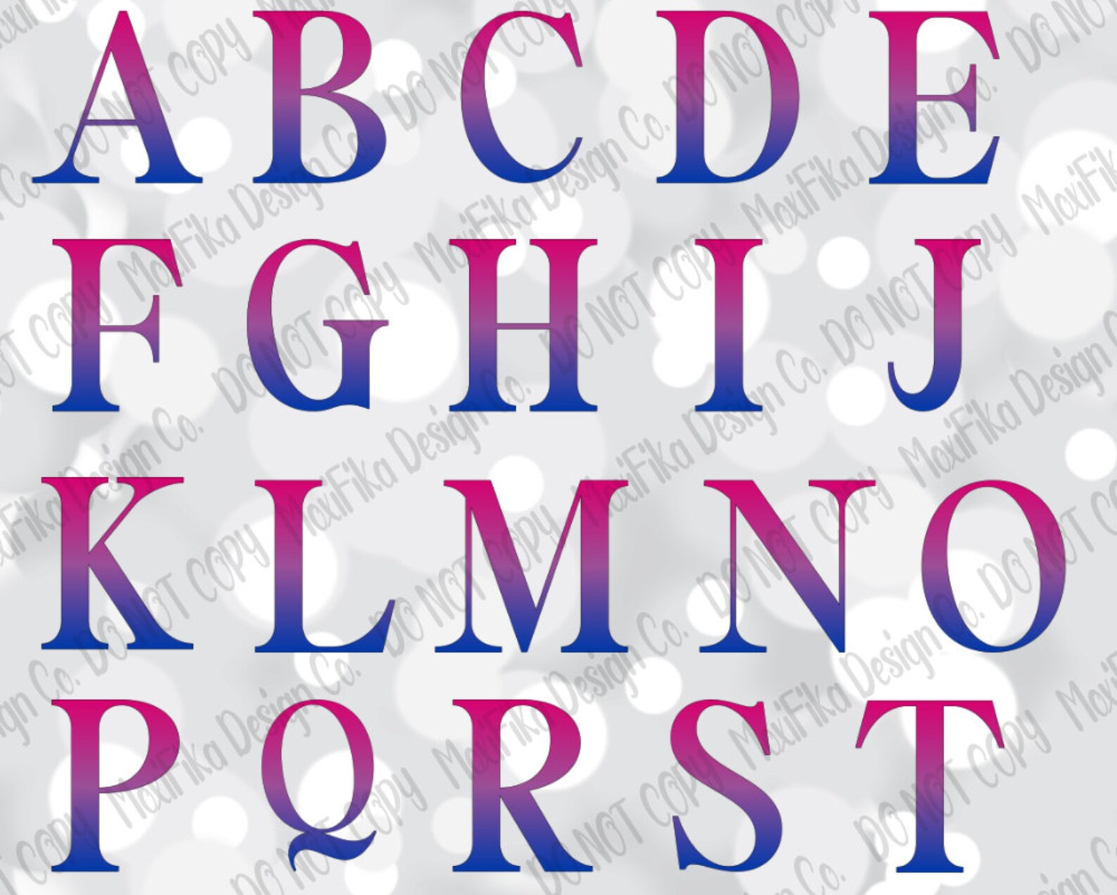 Bisexual Pride Flag Alphabet Set - Bisexual Letters Clipart - Bisexual ...