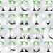 Aromantic Pride Flag Alphabet Set Aromantic Letters Clipart Aromantic ...