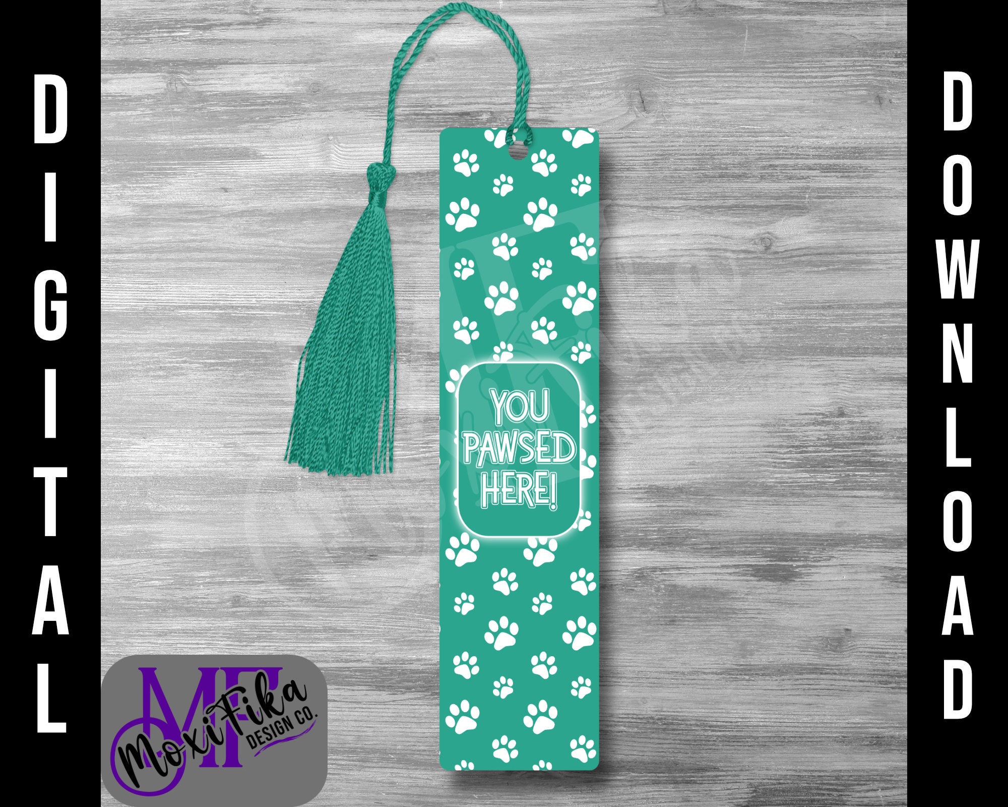 Paw Print Bookmark Designs for Sublimation - Paw Print Bookmark Bundle ...