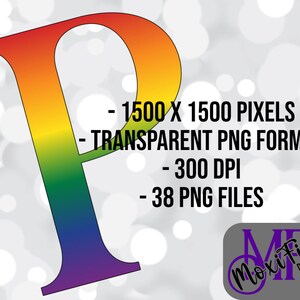 Rainbow Pride Flag Alphabet Set - Rainbow Letters Clipart - Gay Pride ...