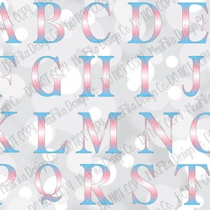 Transgender Pride Flag Alphabet Set - Transgender Letters Clipart ...