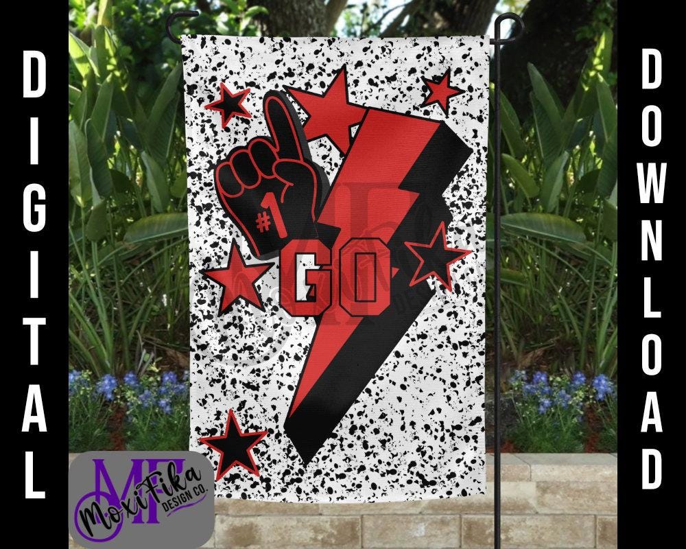 Red and Black Backgrounds for Sublimation of Garden Flags - School ...