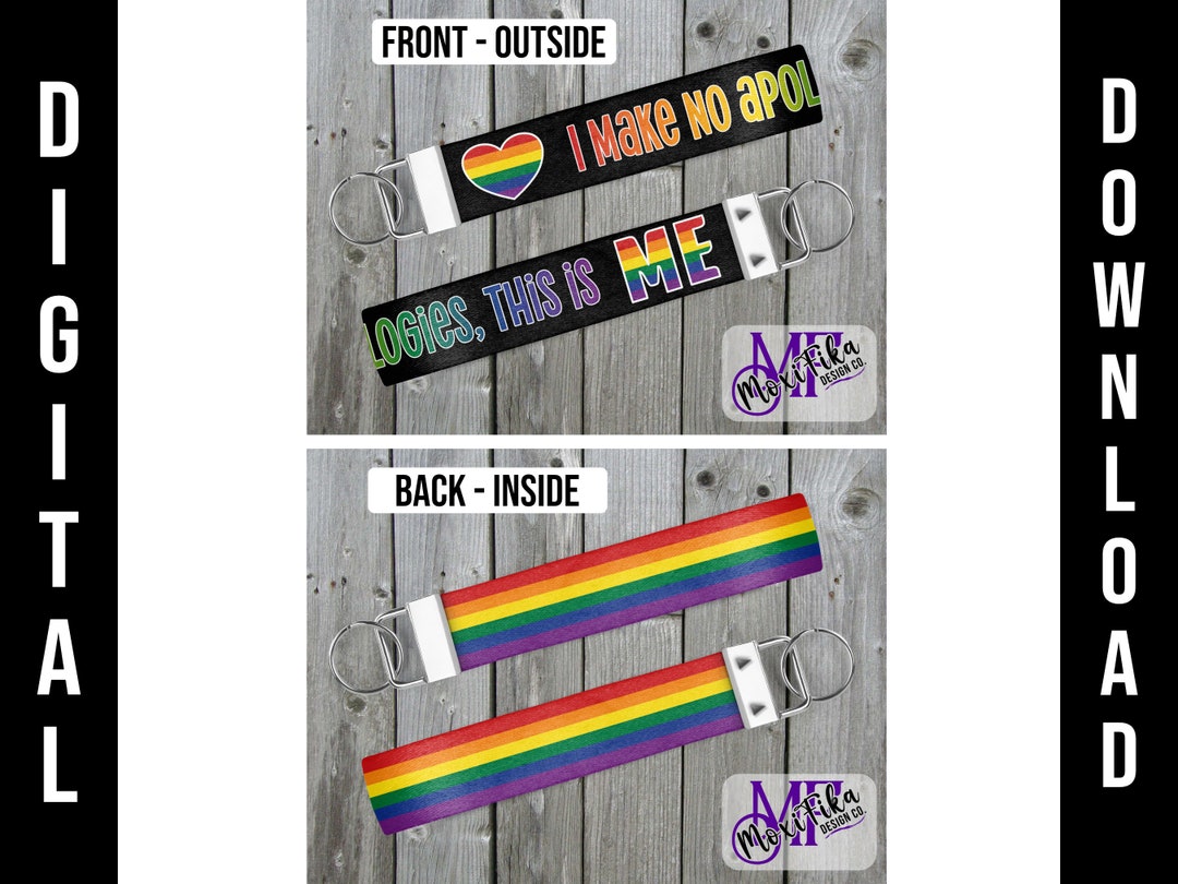 Gay Pride Flag Keychain PNG for Sublimation - Gay Pride Keychain ...