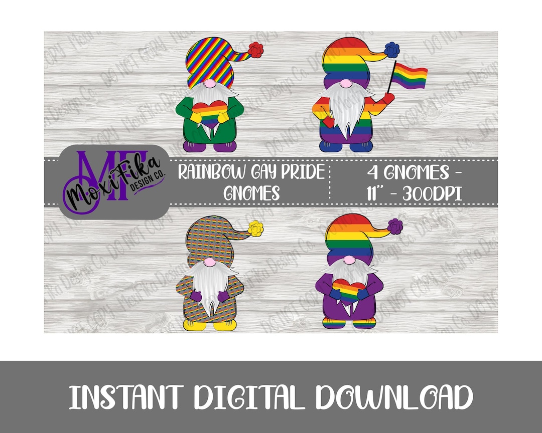 Gay Pride Gnomes - Gay Pride Flag Gnomes - Gay Gnome - Gay Pride Art - Gay Pride Elements ...