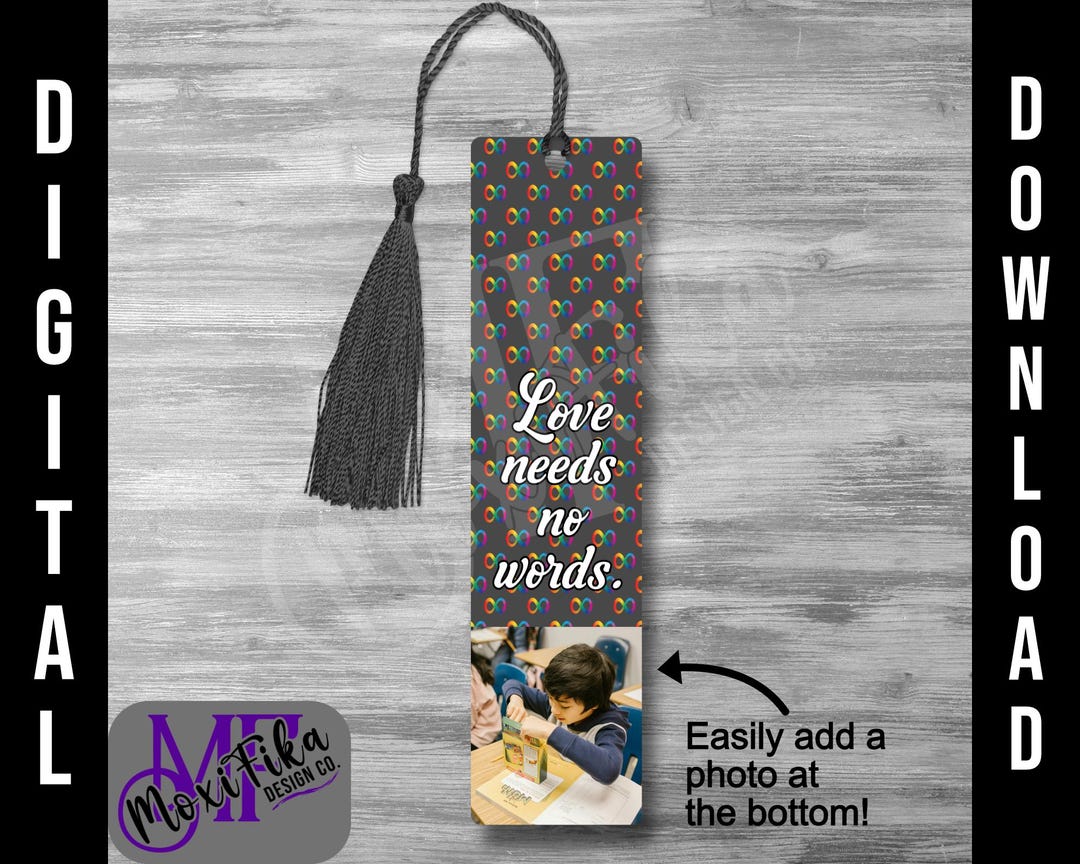 Autism Bookmark Design for Sublimation - Autism Bookmark - Love Needs ...