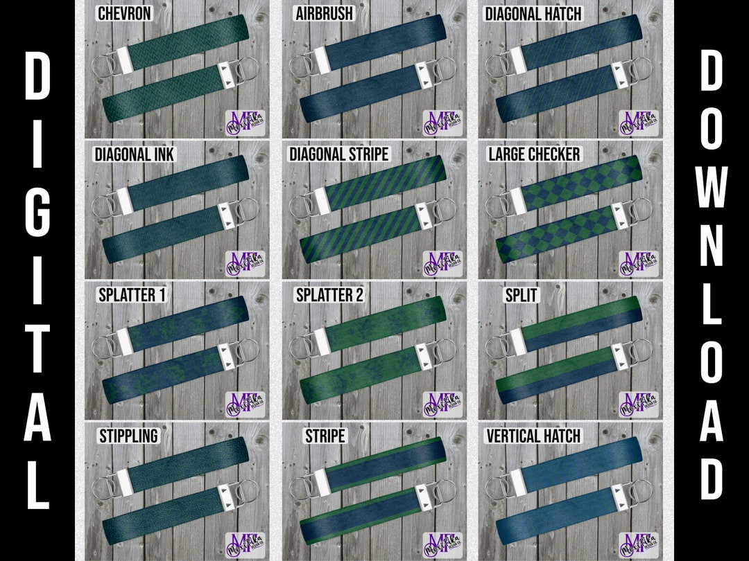 Green and Navy Backgrounds for Sublimation of Keychain Wristlets ...