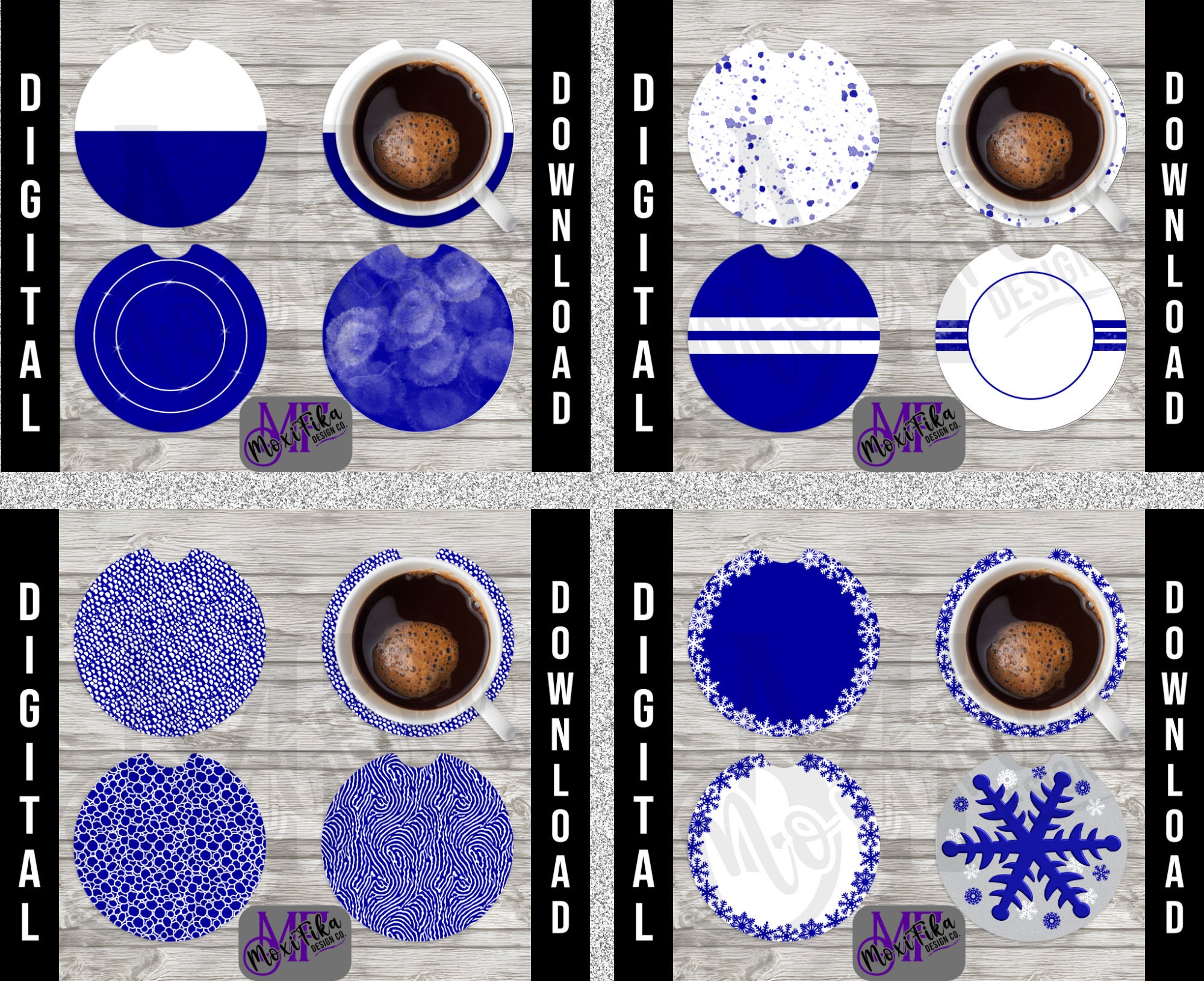 Royal Blue and White Backgrounds for Sublimation of Ornaments and Car ...