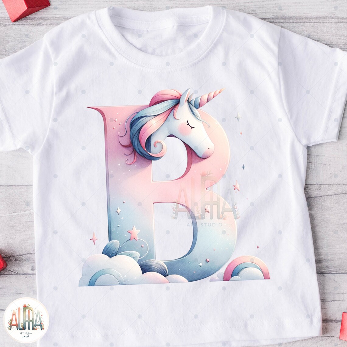 Watercolor Cute Unicorn Alphabet Clipart Png,doodle Letters Alphabet ...