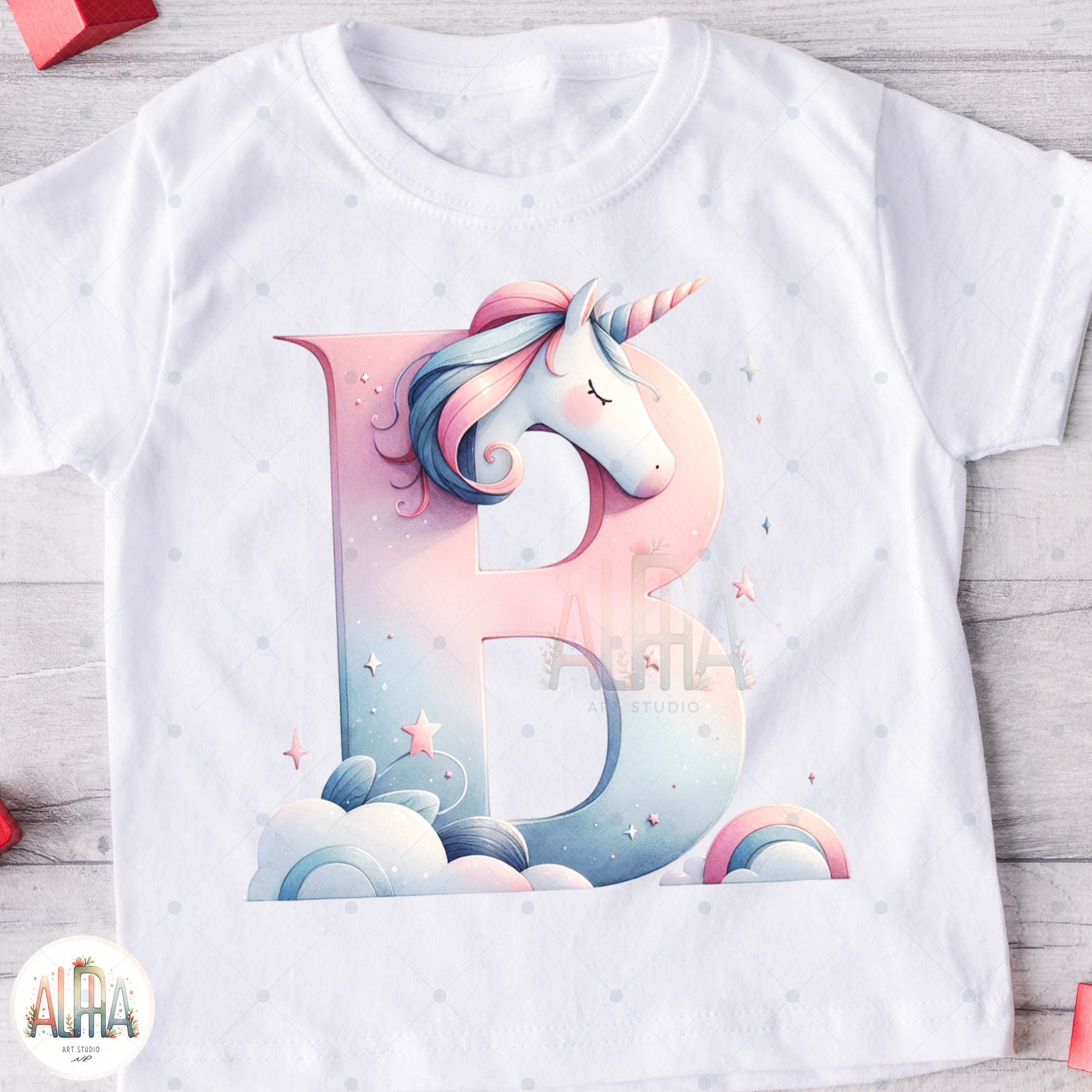 Watercolor Cute Unicorn Alphabet Clipart Png,doodle Letters Alphabet ...