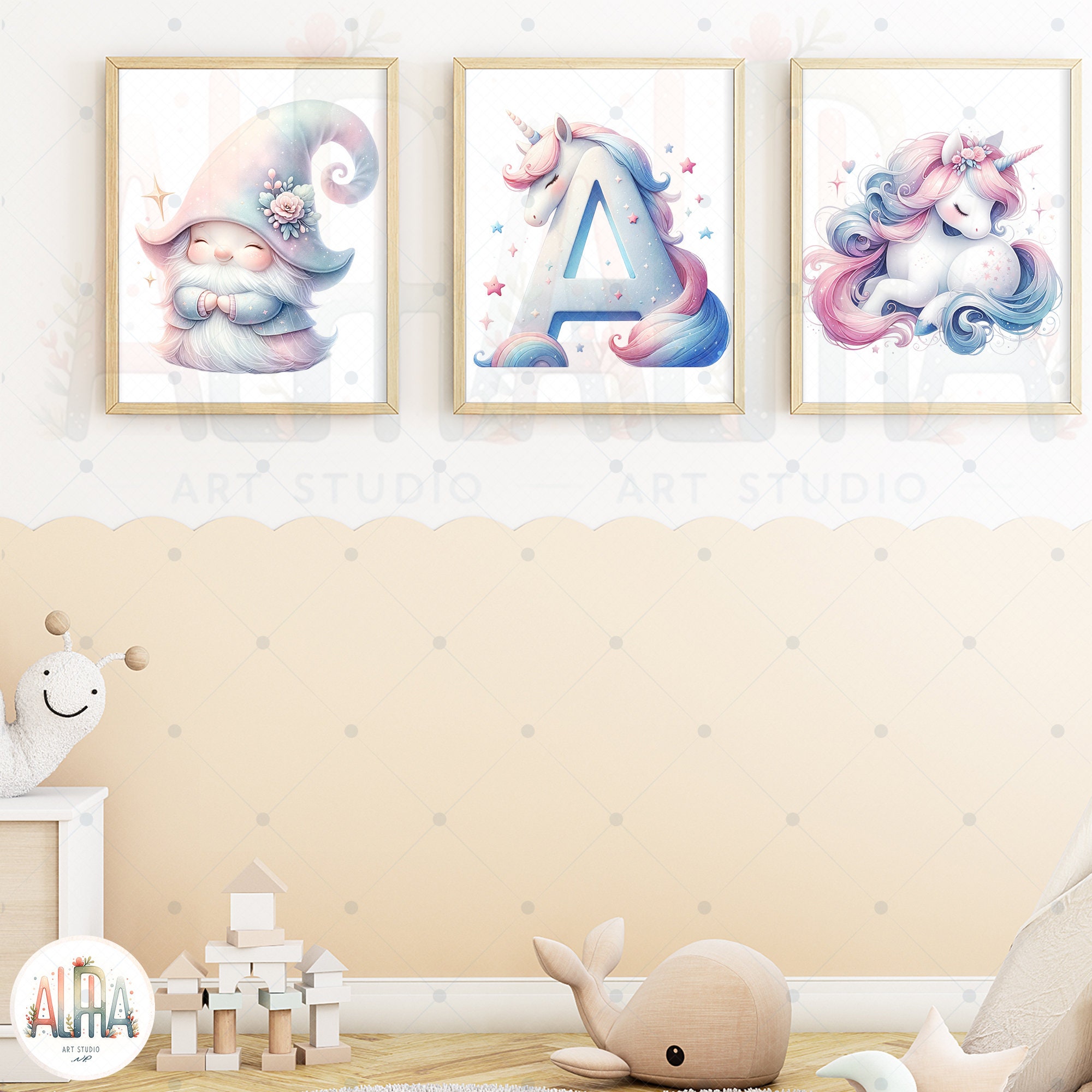 Watercolor Cute Unicorn Alphabet Clipart Png,doodle Letters Alphabet ...