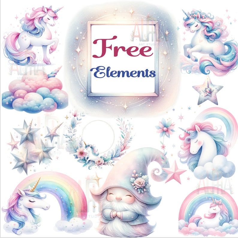 Watercolor Cute Unicorn Alphabet Clipart Png,doodle Letters Alphabet ...