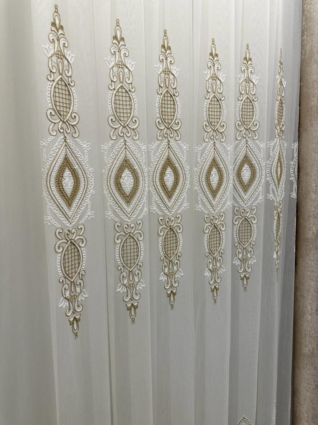 Modern Sheer Curtains, Luxury Adjustable Linen Sheer Drapery, Curtain ...