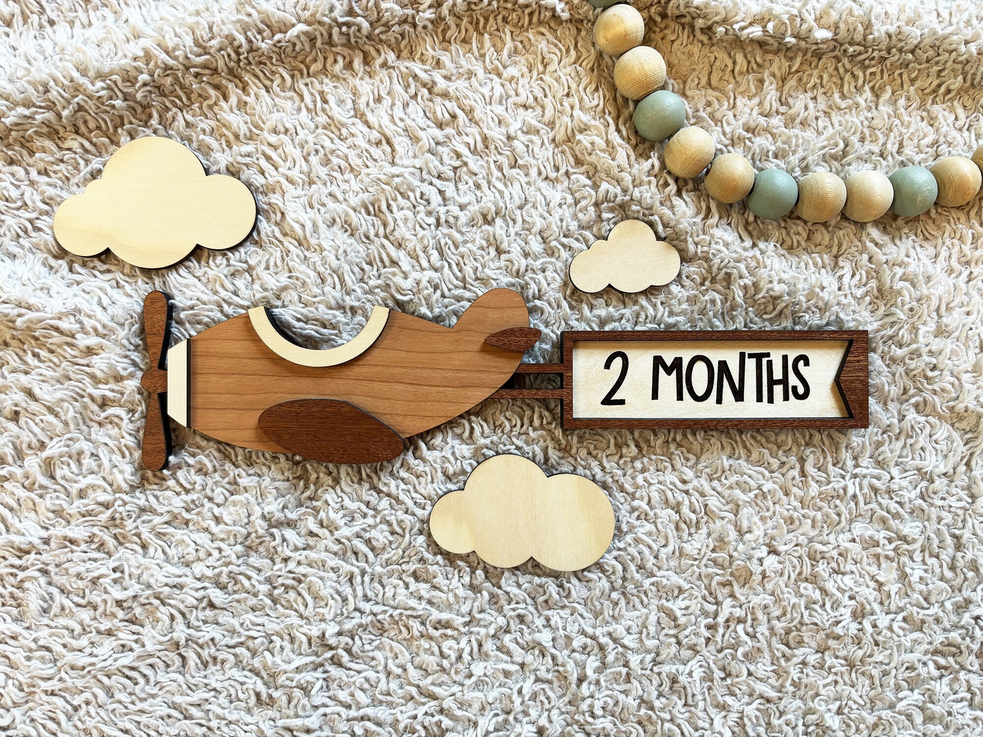 Airplane Baby Monthly Milestone Set Baby Milestones Airplane Room Decor ...