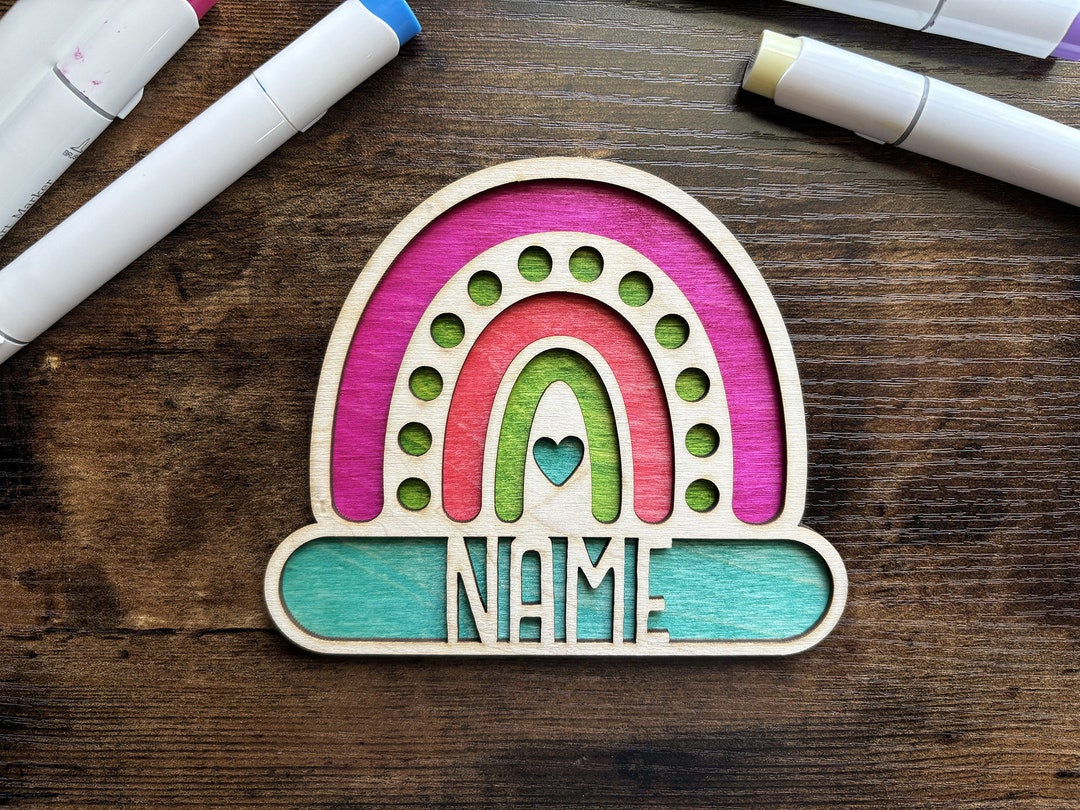 DIY Rainbow Birthday Craft: Personalized Name Sign, Kids Party Activity ...