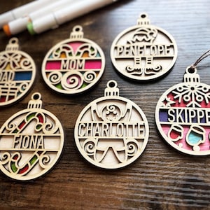 Personalized DIY Christmas Tree Ornament Kids Craft - Etsy