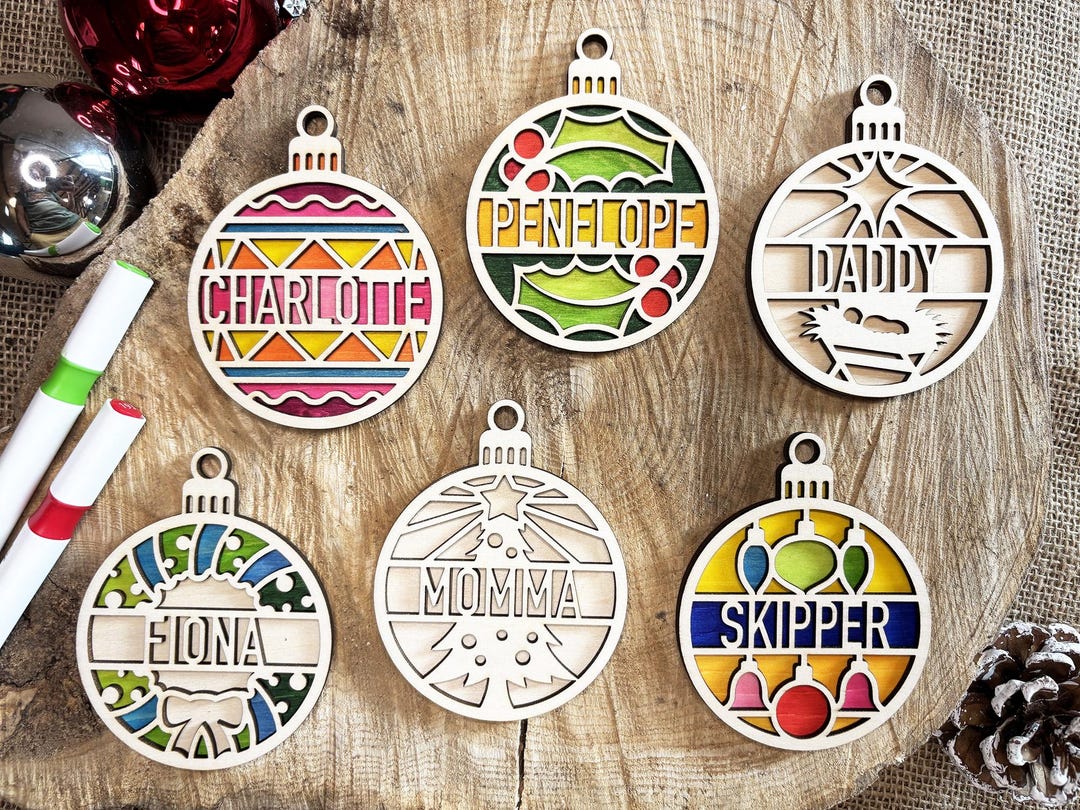 Personalized DIY Christmas Tree Ornament Kids Craft - Etsy