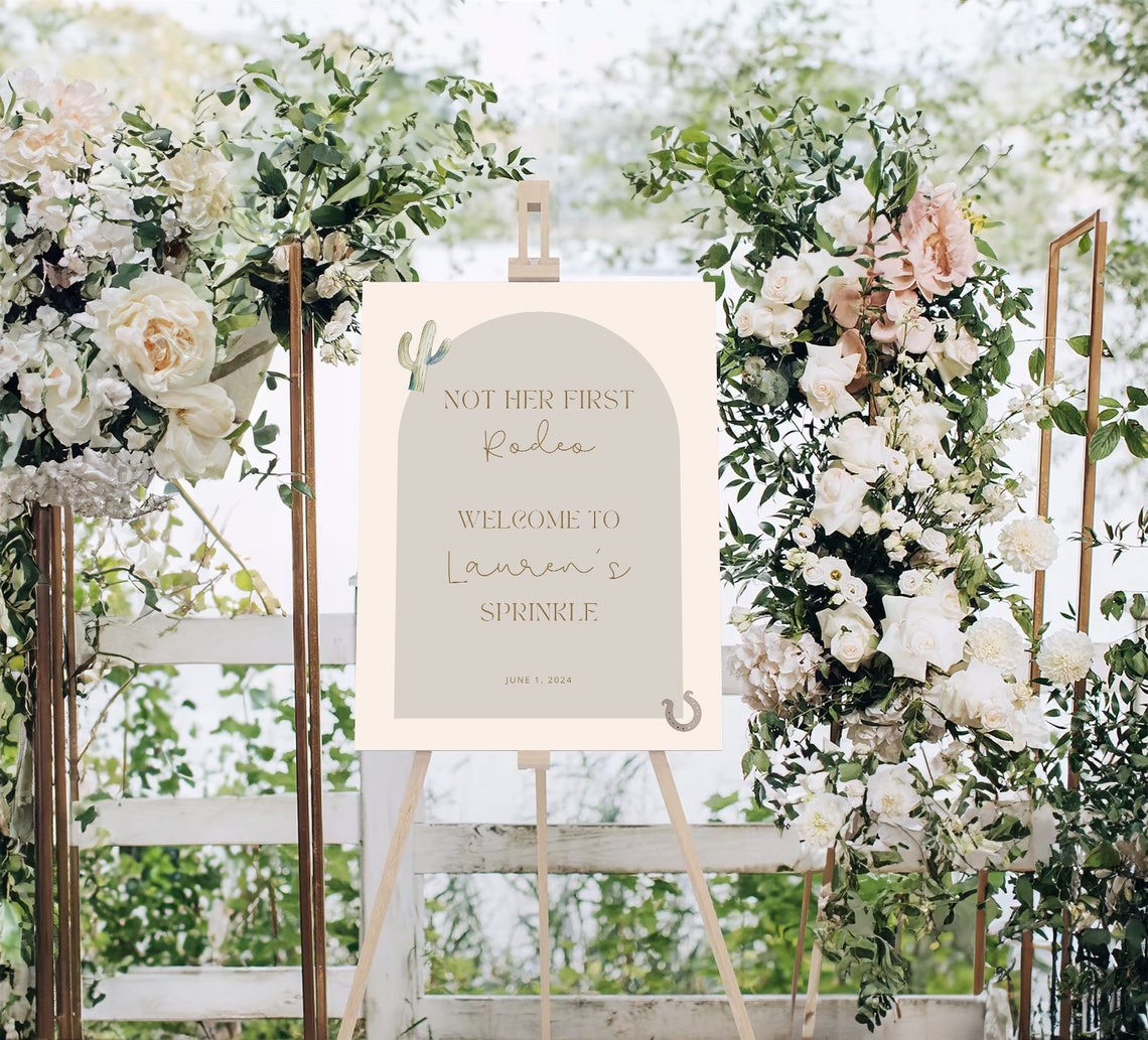 Not Her First Rodeo Baby Sprinkle Sign and Game Template, Not Our First ...