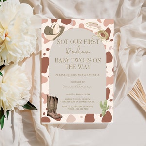Not Her First Rodeo Baby Sprinkle Invitation Template, Not Our First ...